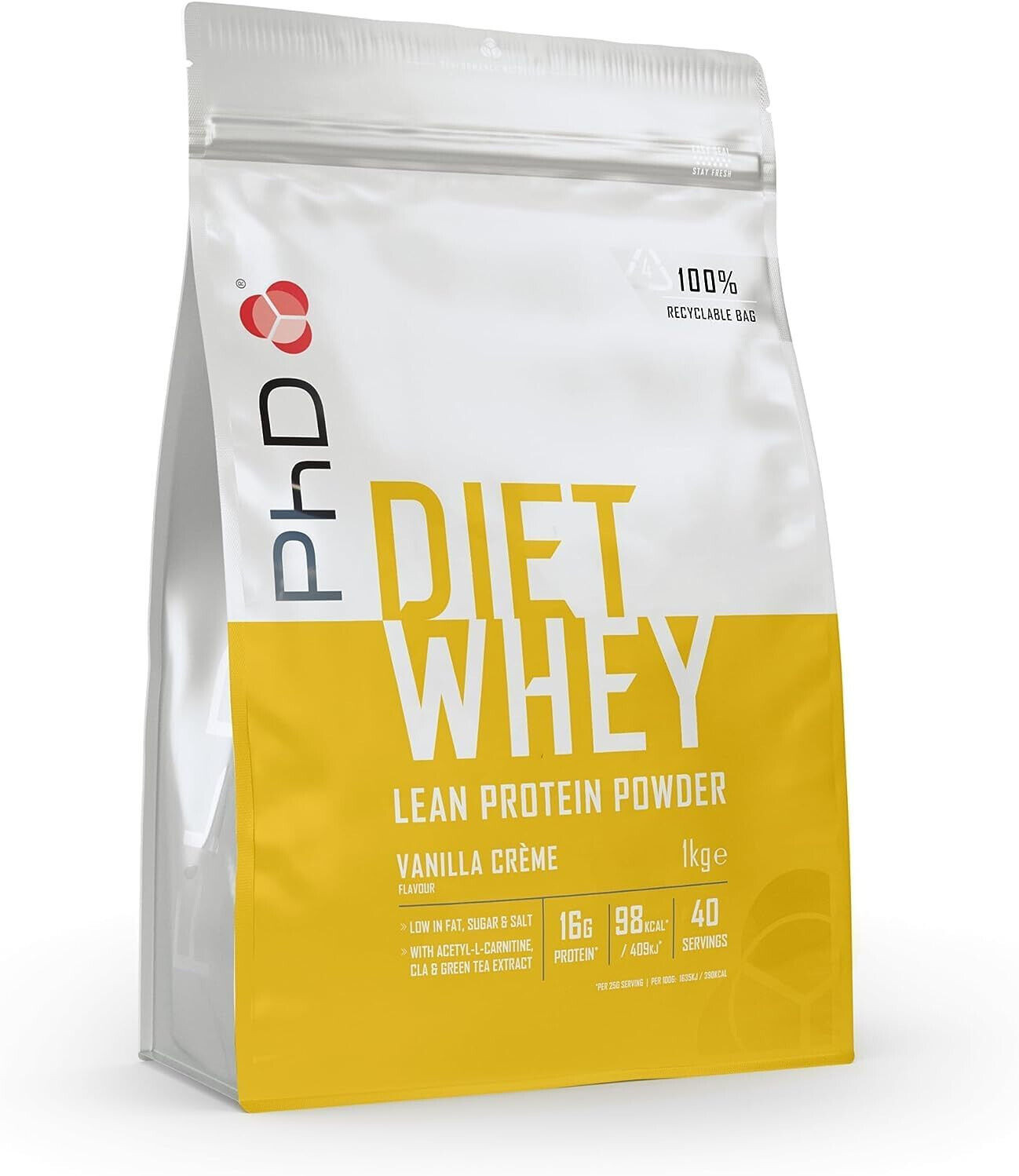 PhD Diet Whey Protein Powder 1kg – Monumental Nutrition